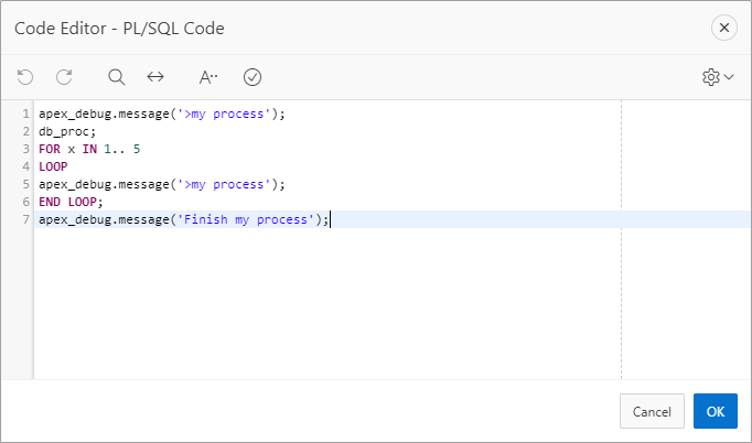 Enhancing the APEX Debugger